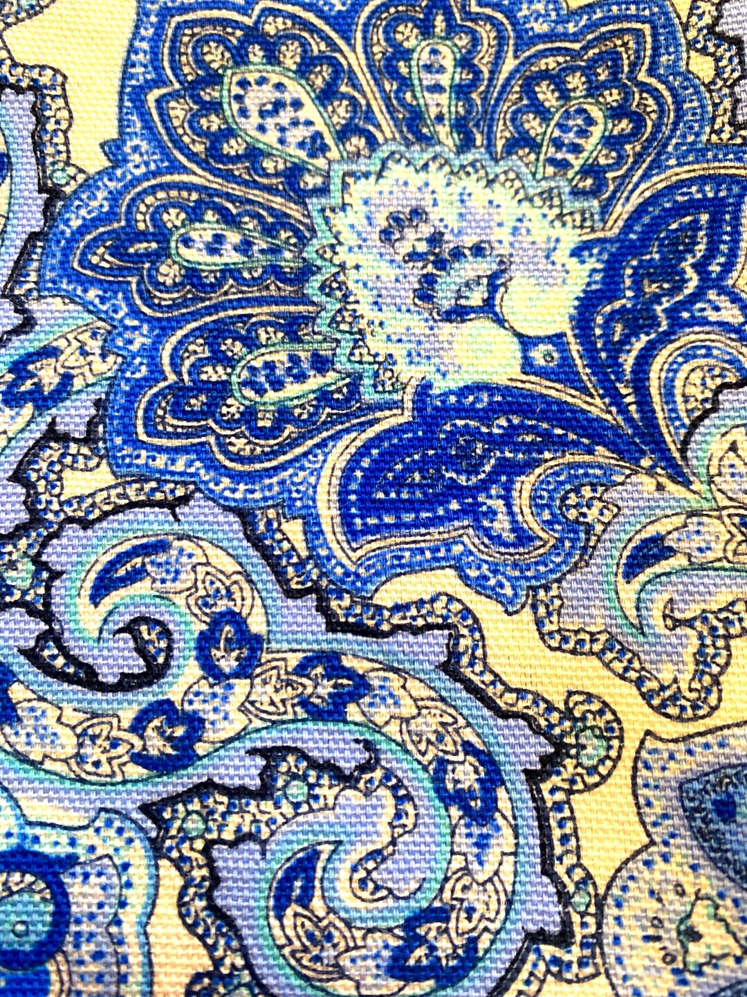 Blue Paisley Waverly Cotton Fabric - Etsy