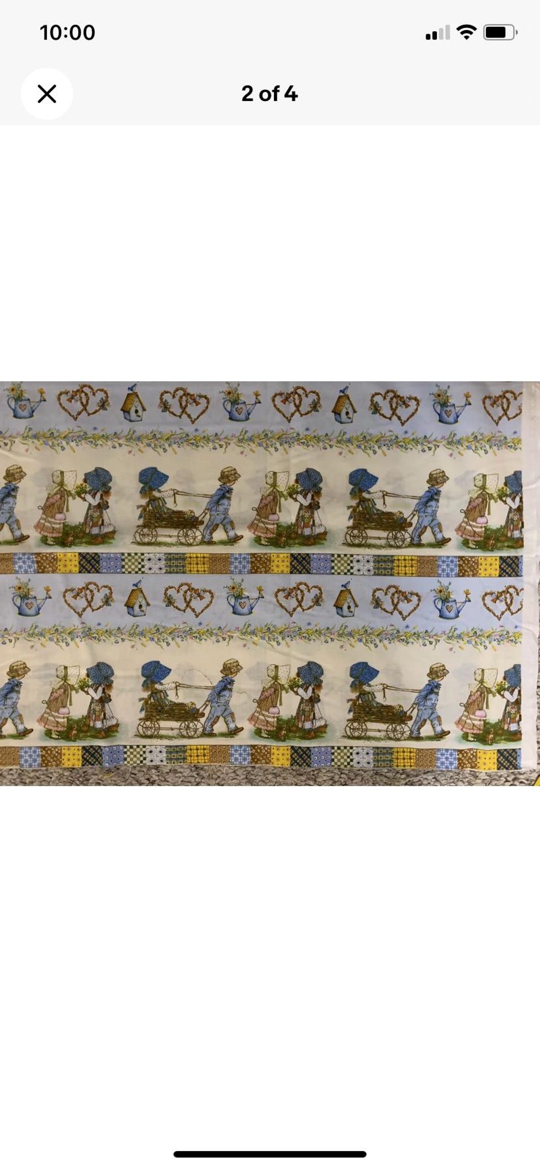 Holly Hobbie Lace Border Fabric 44” Cotton Rare Fabric- ” Bthy - Etsy