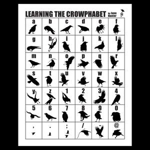 CROWPHABET — Signed Graphic Print by June Hunter on Heavy Fine Art ...