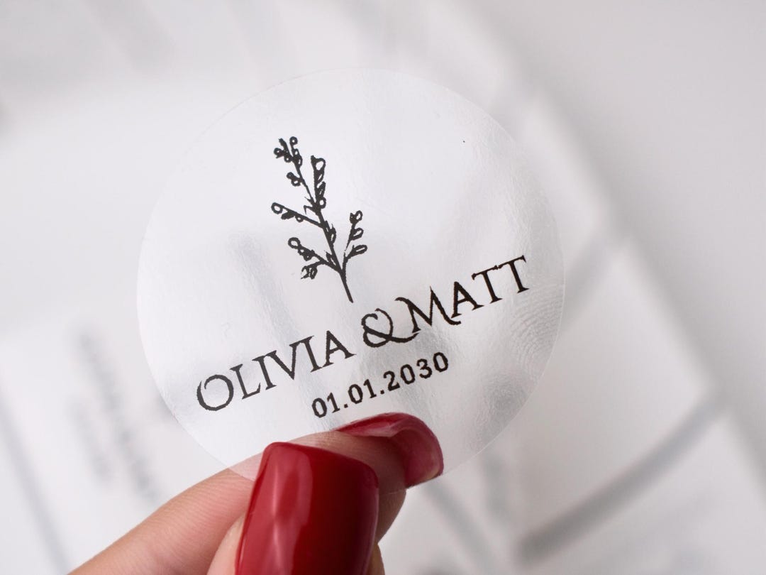 Custom Clear Round Stickers for Weddings – Favors & Decor Labels - Etsy