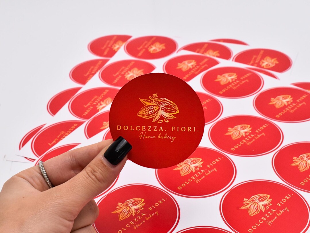 Custom Color Vinyl Stickers – Personalized Logo Labels (40mm / 50mm) - Etsy
