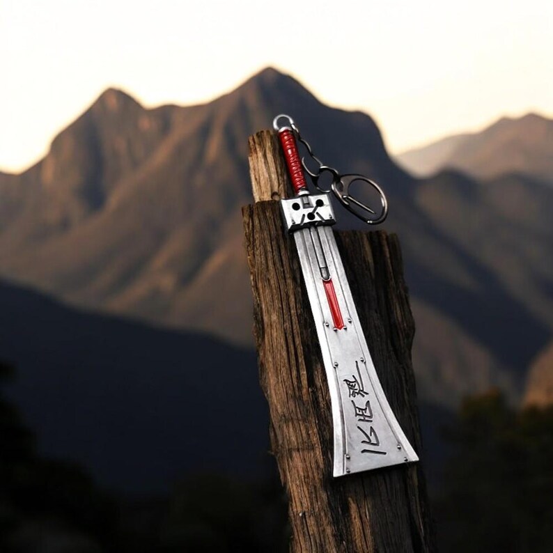 Final Fantasy VII Remake Sword Keychain - Cloud Strife Buster Keyring ...