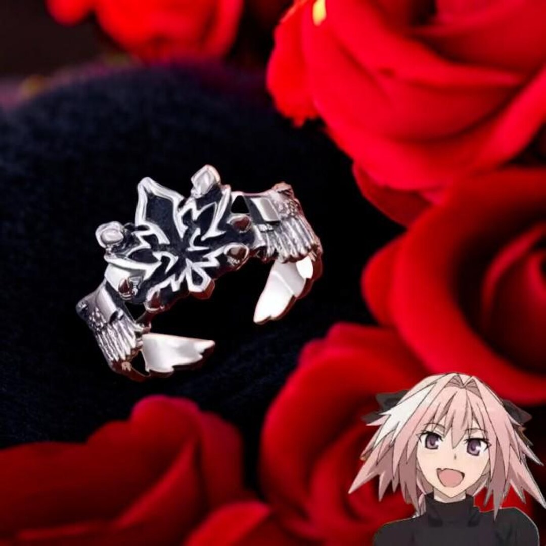 Astolfo Fate/rider Anime Black Enamel Adjustable Rings for Him X Her ...