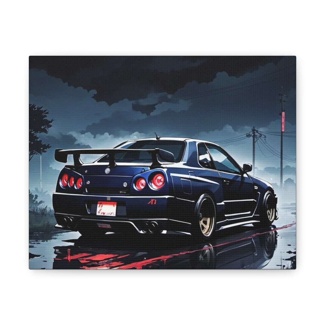 AI Generated R34 GTR Wall Canvas - Etsy