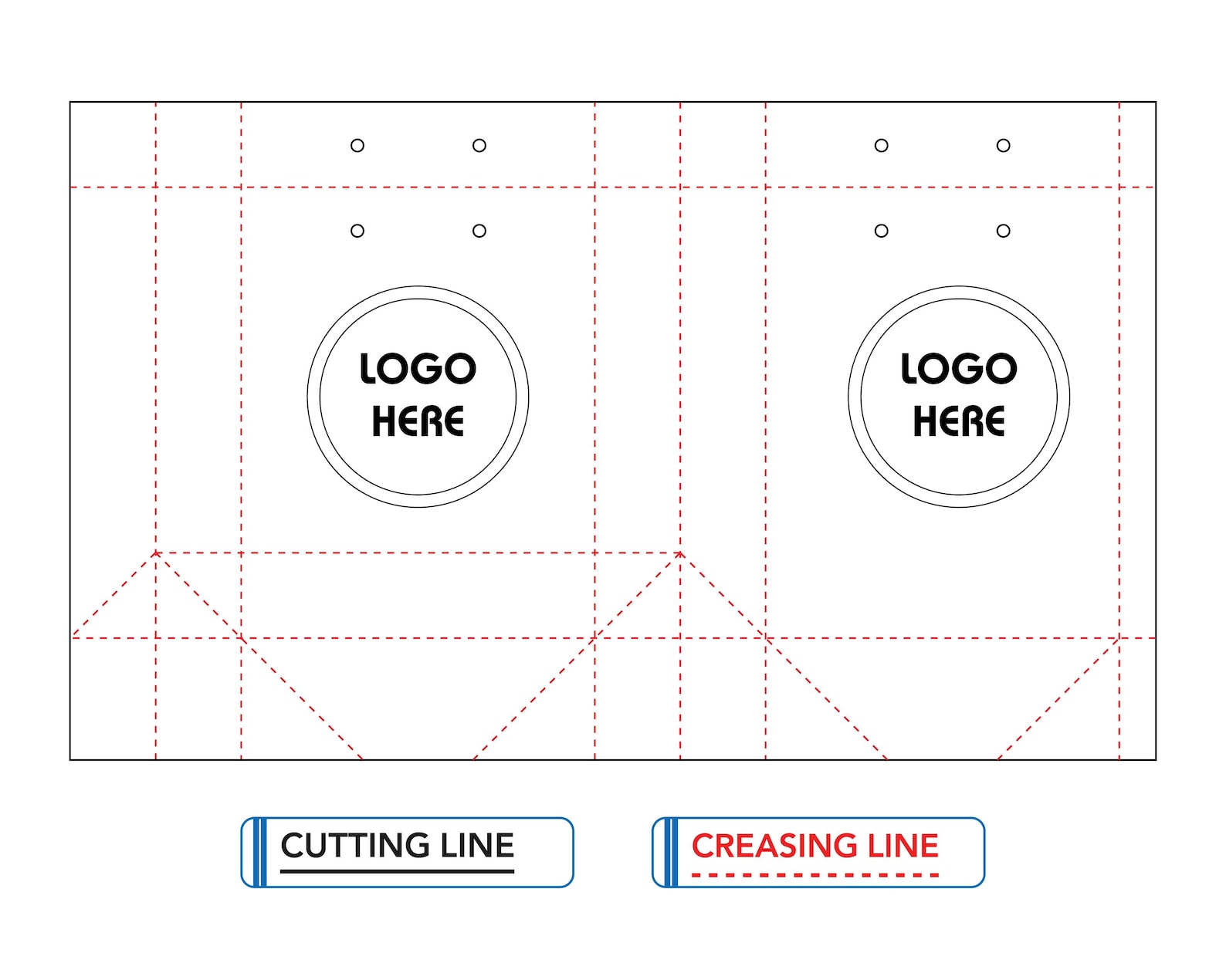 Craft Paper Bag Dieline Template | Packaging Cut File SVG PDF ...