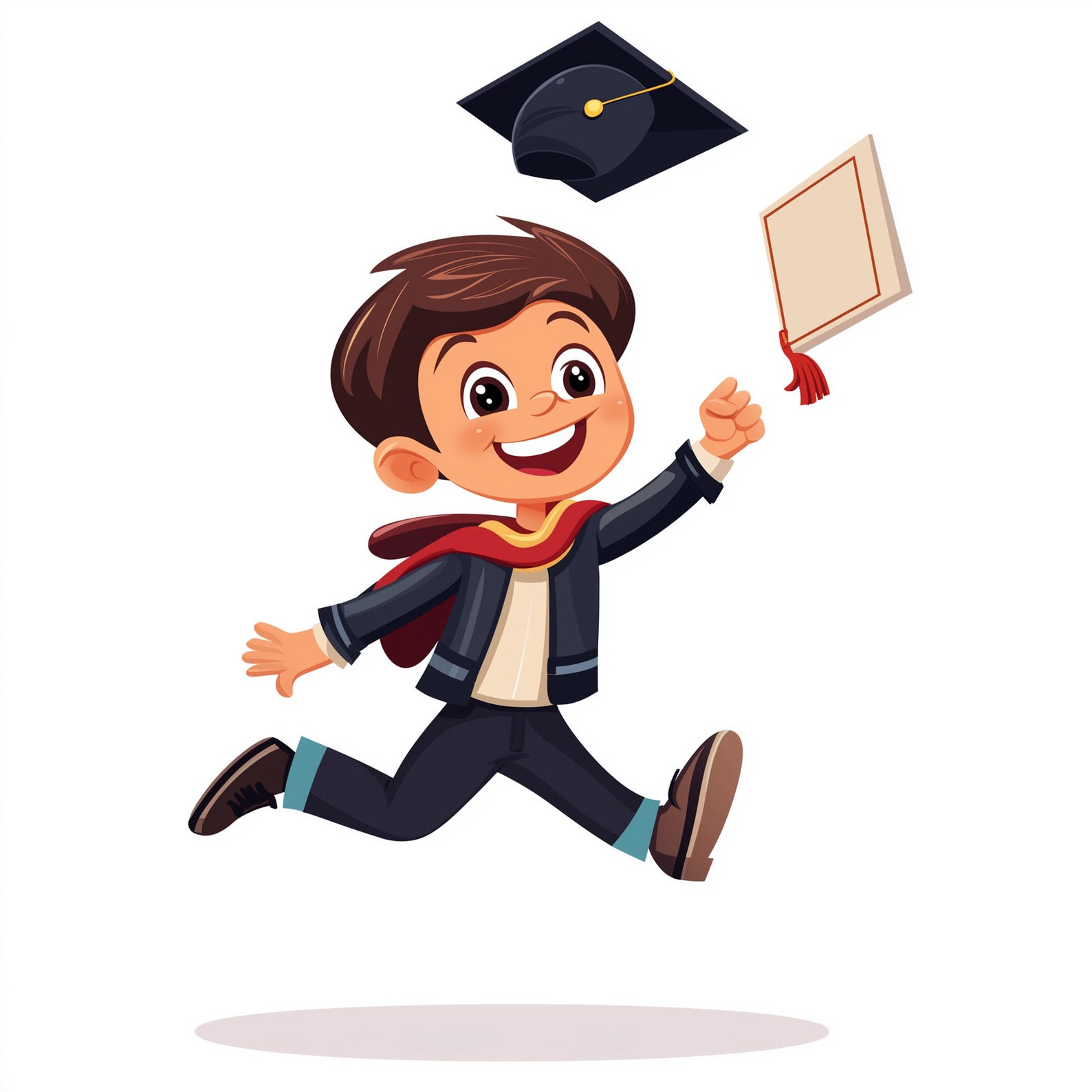 Chibi Graduation Clipart Bundle Class of 2025 PNG Cute Graduate Boy ...