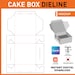 Custom Cake Box Packaging Template – Foldable Bakery Box Dieline SVG ...