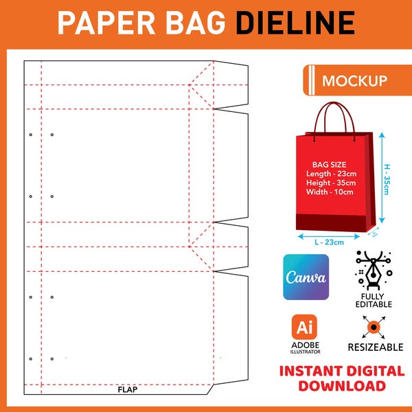 Flat Paper Bags - Etsy