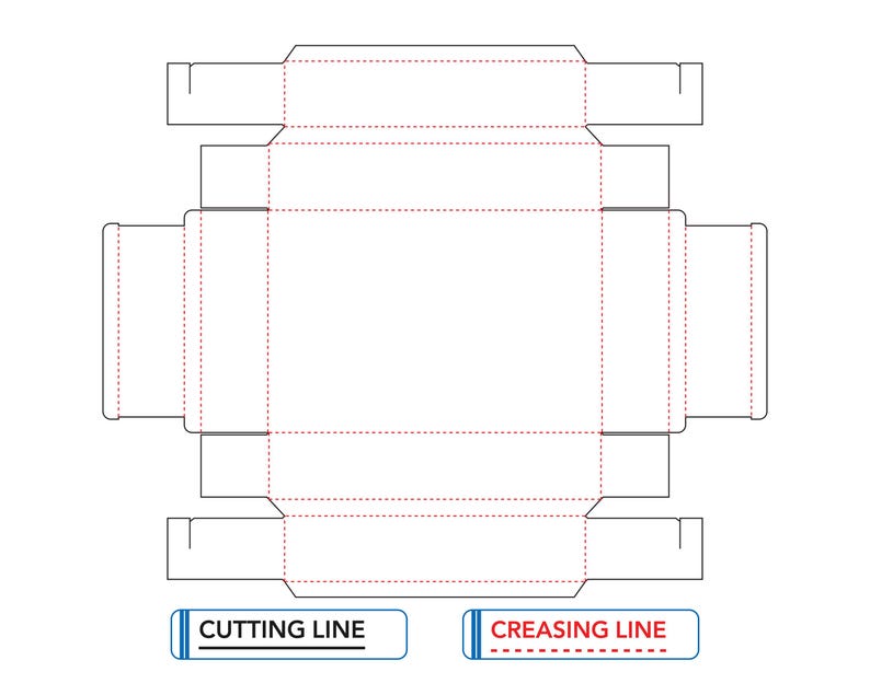 Sweet Food Tray Dieline Template | Packaging Cut File SVG PDF ...