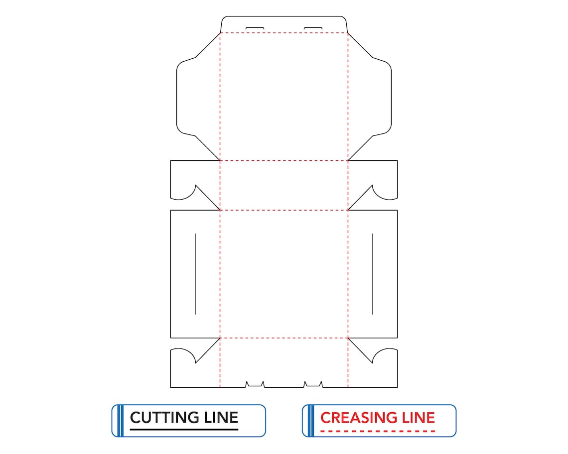 Custom Cake Box Packaging Template – Foldable Bakery Box Dieline SVG ...