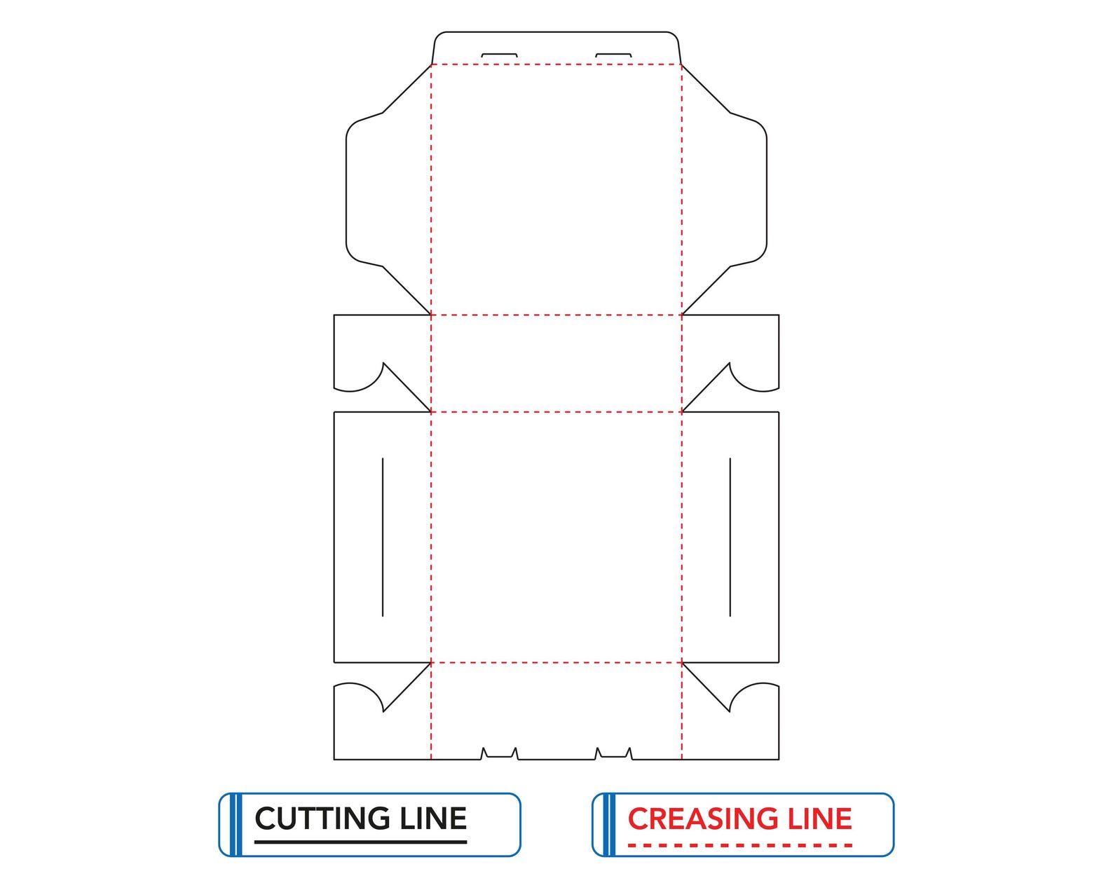 Custom Cake Box Packaging Template – Foldable Bakery Box Dieline SVG ...