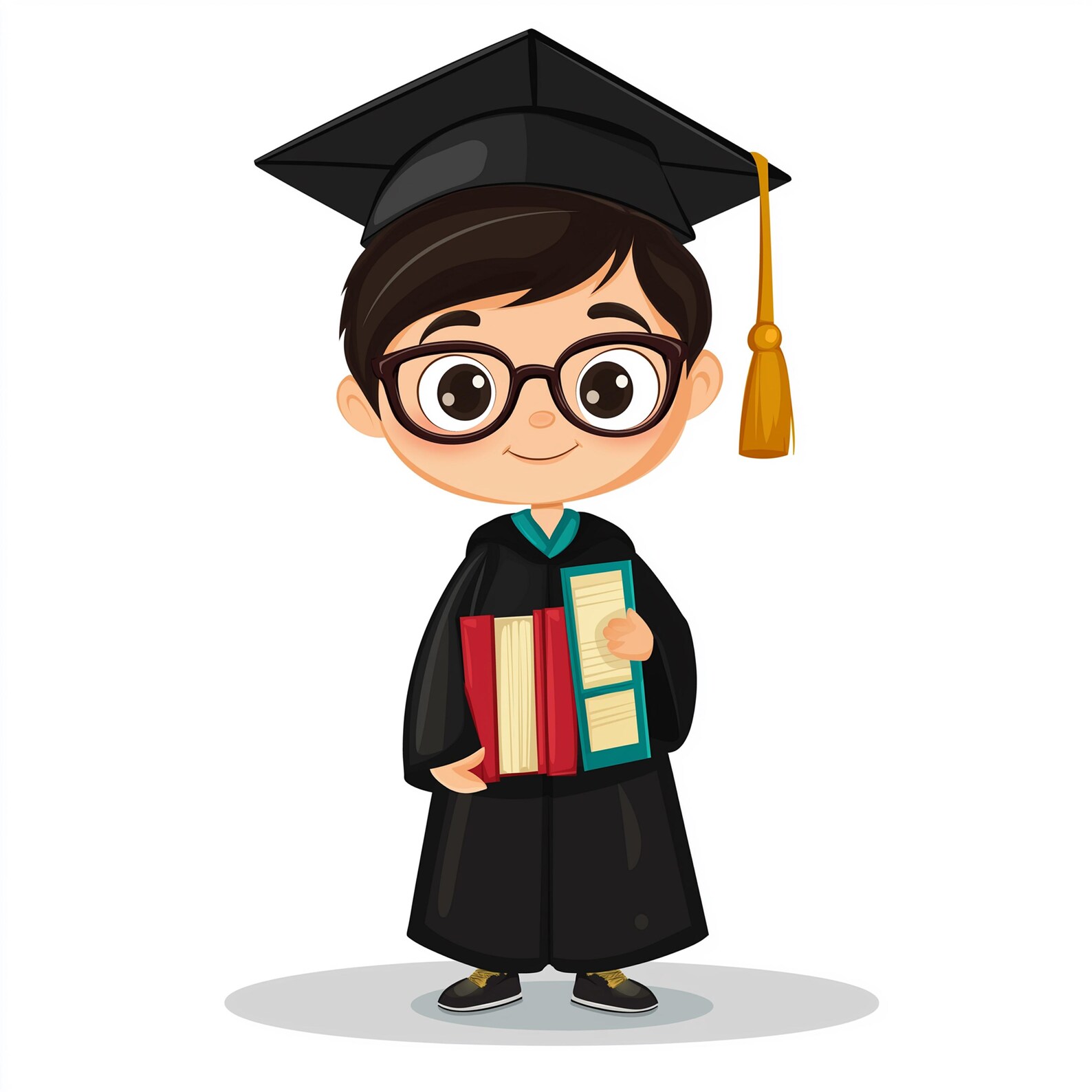 Chibi Graduation Clipart Bundle Class of 2025 PNG Cute Graduate Boy ...