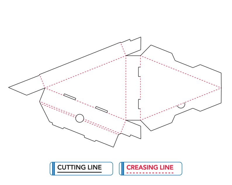 Pizza Slice Box Template | Custom Pizza Box Dieline | Printable Pizza ...