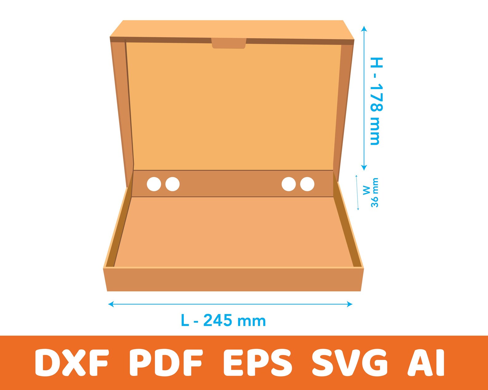 Pizza Box Layout and Dieline | SVG Cutout Line | Die Cut Template ...