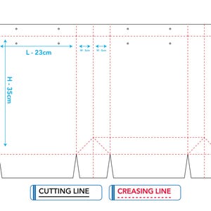 Paper Bag Layout | Bag Template | Kraft Paper SVG | Customizable Bag ...