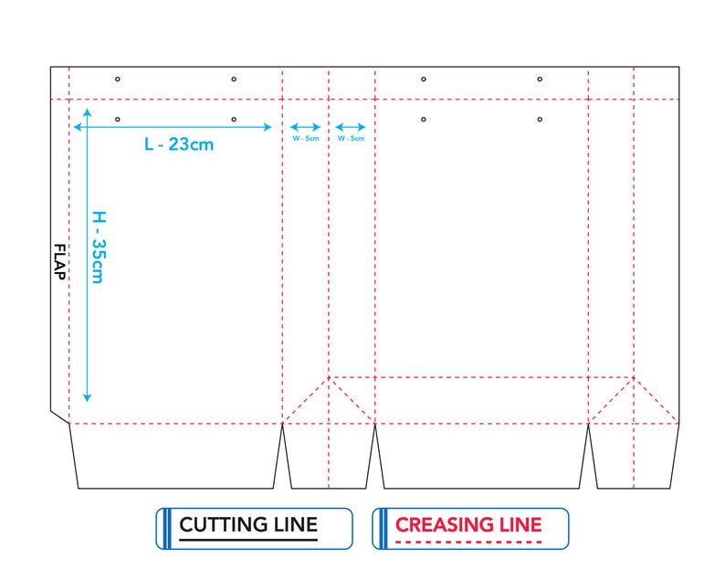 Paper Bag Layout | Bag Template | Kraft Paper SVG | Customizable Bag ...