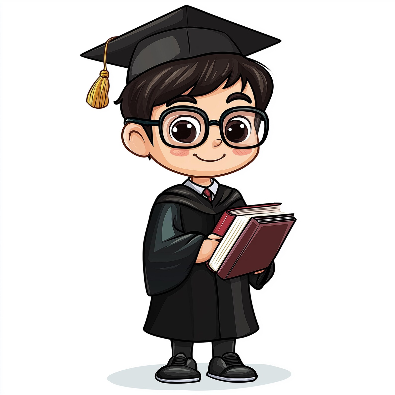 Chibi Graduation Clipart Bundle Class of 2025 PNG Cute Graduate Boy ...
