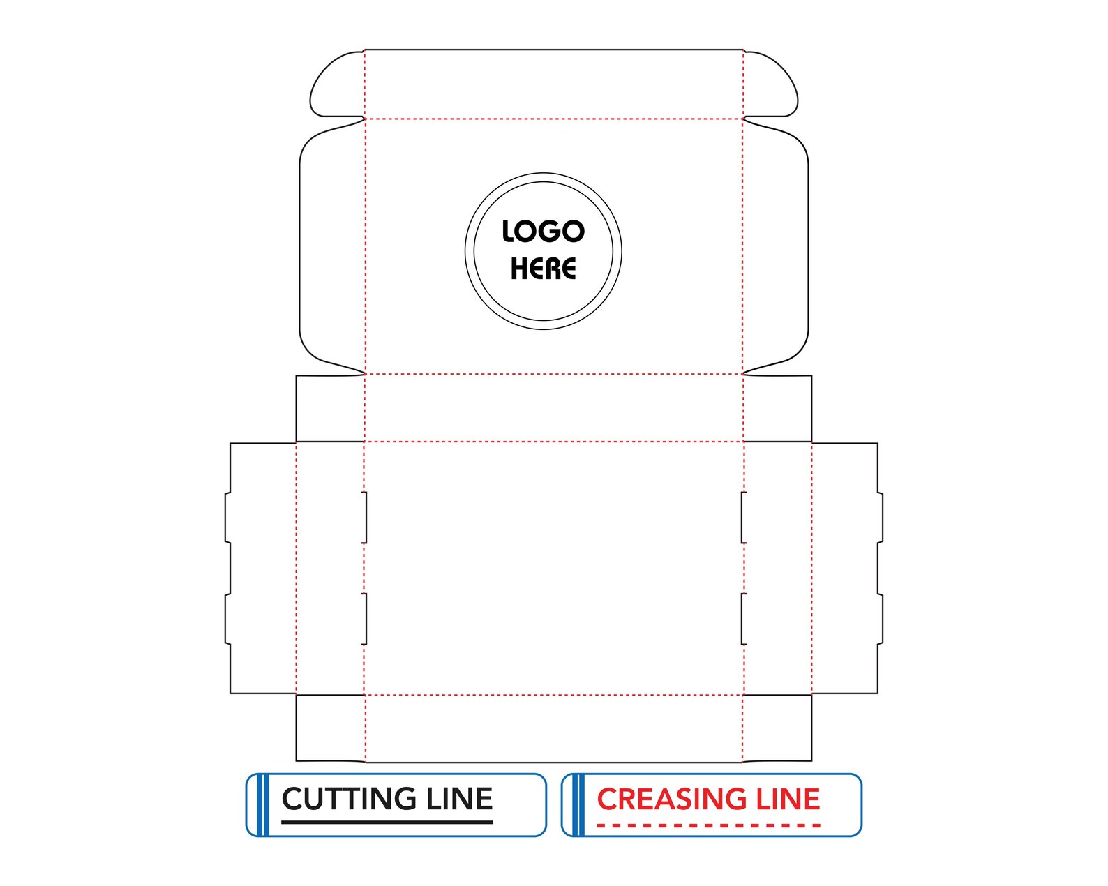 Mailer Box Dieline Template | Packaging Cut File SVG PDF | Foldable ...