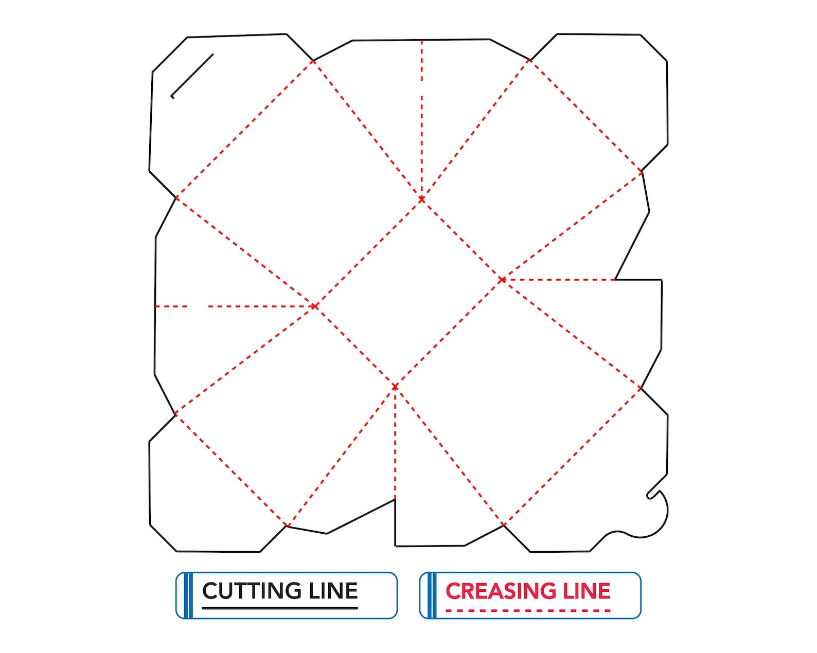 Noodle Box Template | Custom Takeout Packaging | Paper Food Box Dieline ...