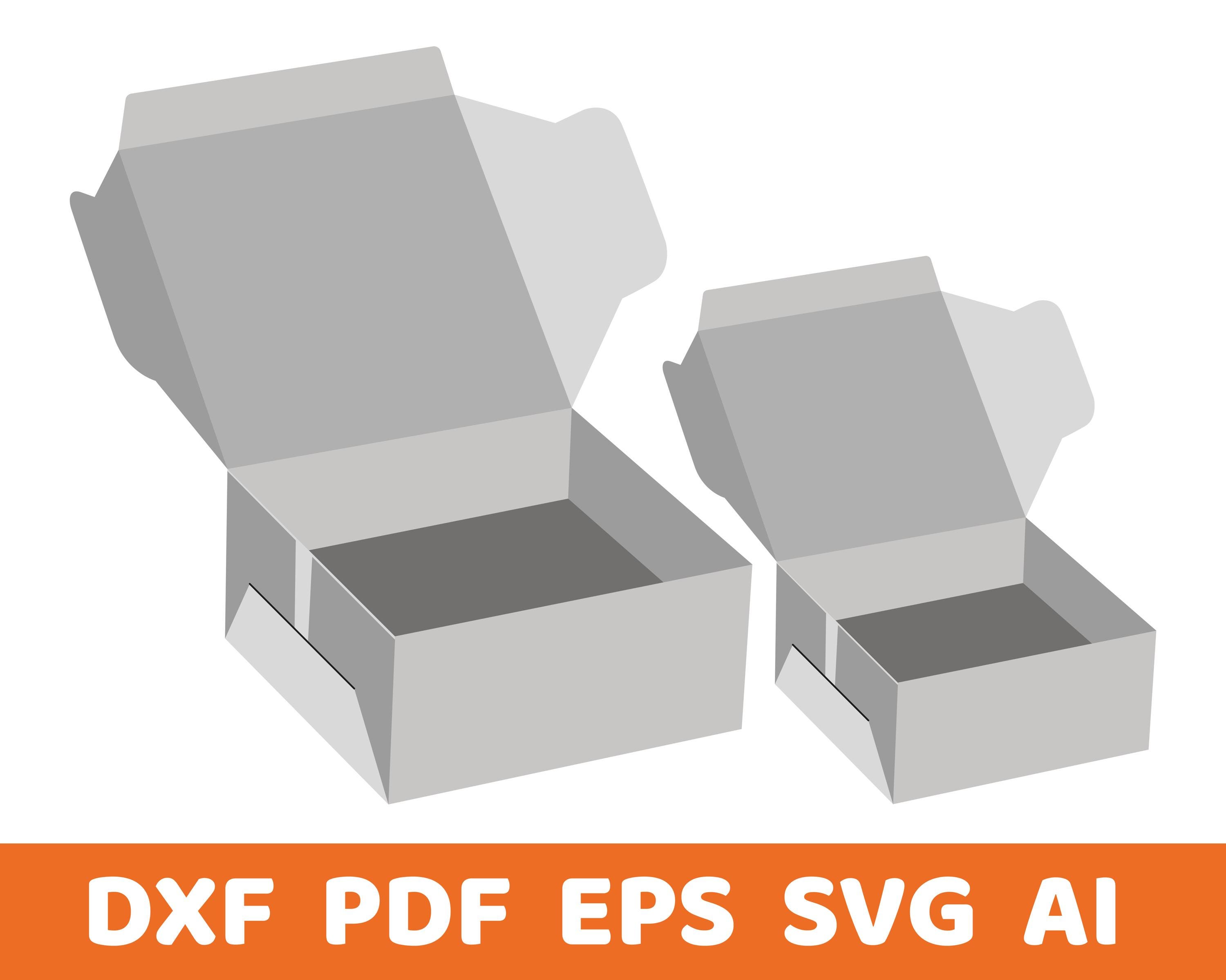 Custom Cake Box Packaging Template – Foldable Bakery Box Dieline SVG ...