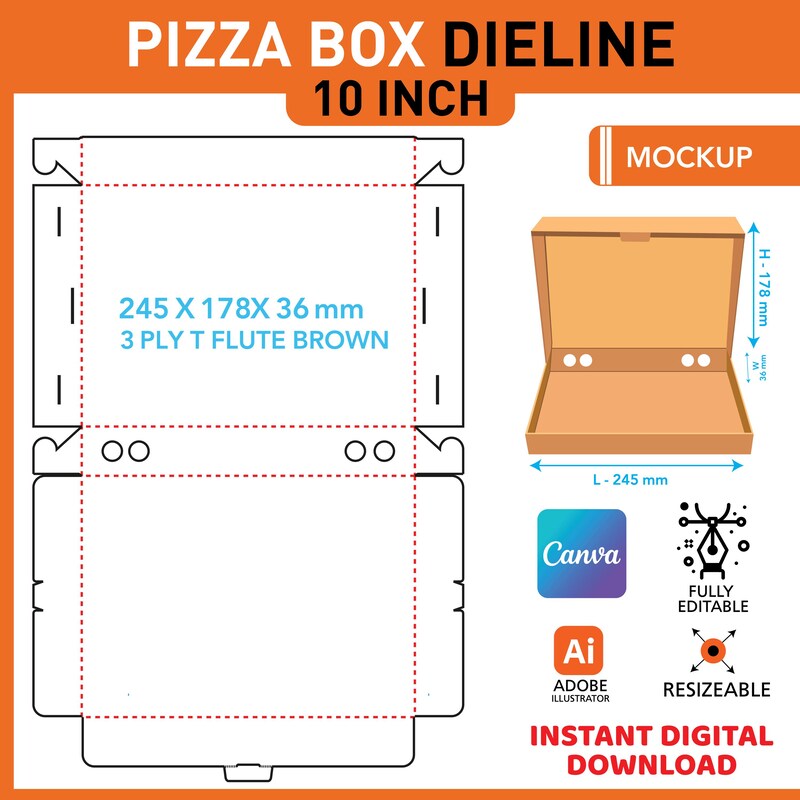 Pizza Box - Etsy