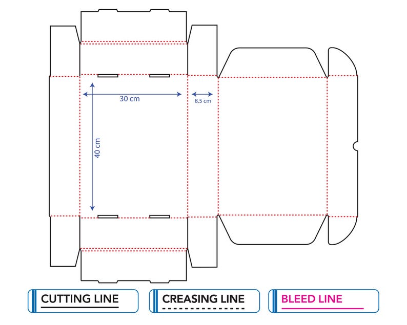 Mailer Box Template SVG | Packaging Layout for Shipping | Printable Box Dieline PDF | Custom ...