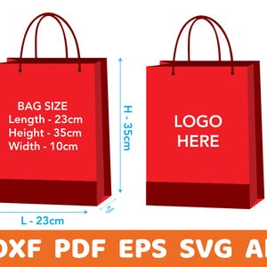 Paper Bag Layout | Bag Template | Kraft Paper SVG | Customizable Bag ...