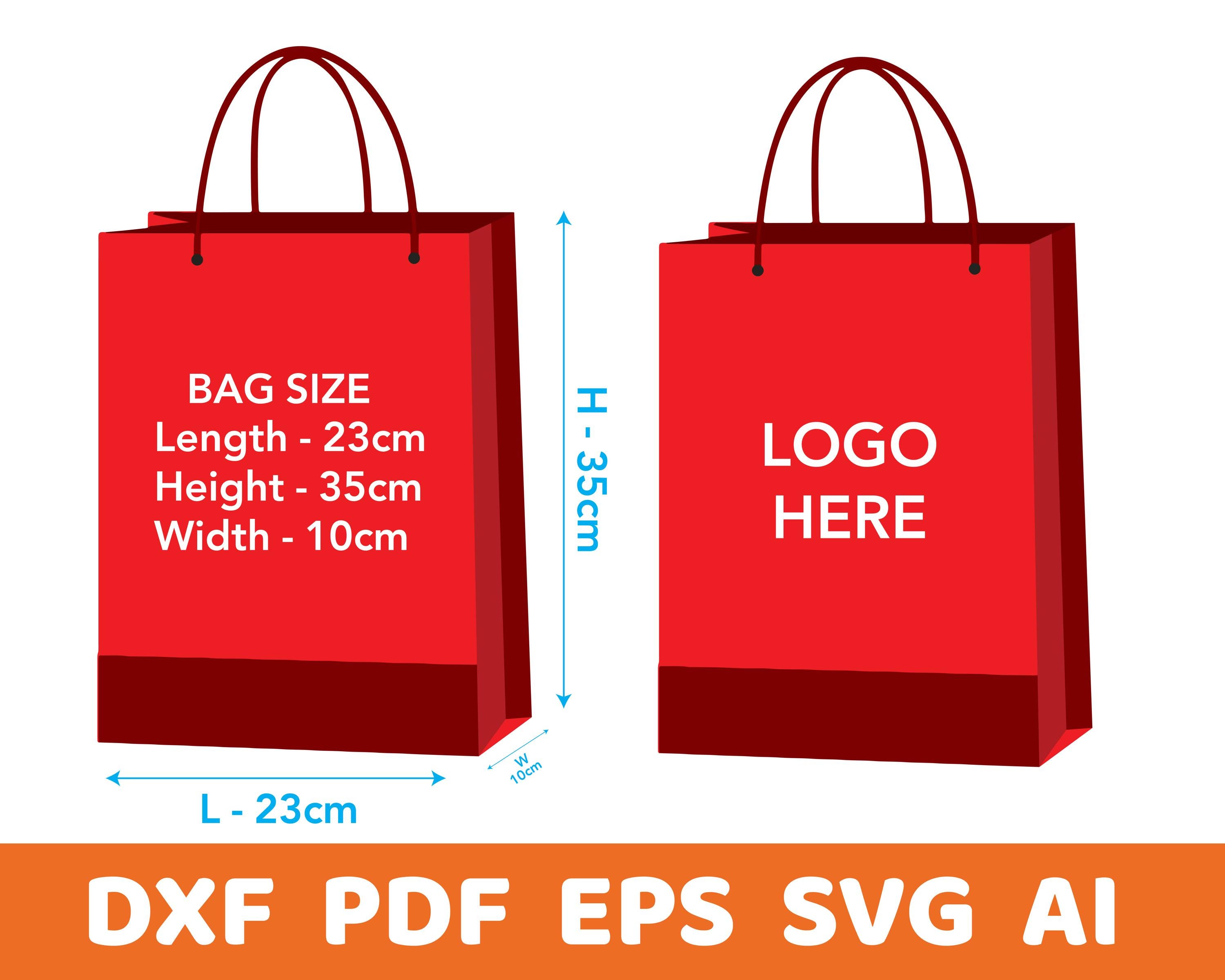 Paper Bag Layout | Bag Template | Kraft Paper SVG | Customizable Bag ...