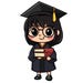 Chibi Graduation Clipart Bundle Class of 2025 PNG Cute Graduate Boy ...