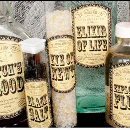 Apothecary Magic Potion Ingredient Labels CUSTOMIZABLE - Etsy