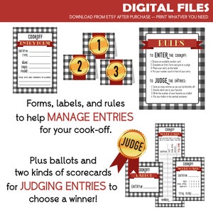 Cook off Party Printables - DIGITAL - Customizable for Any Cookoff ...