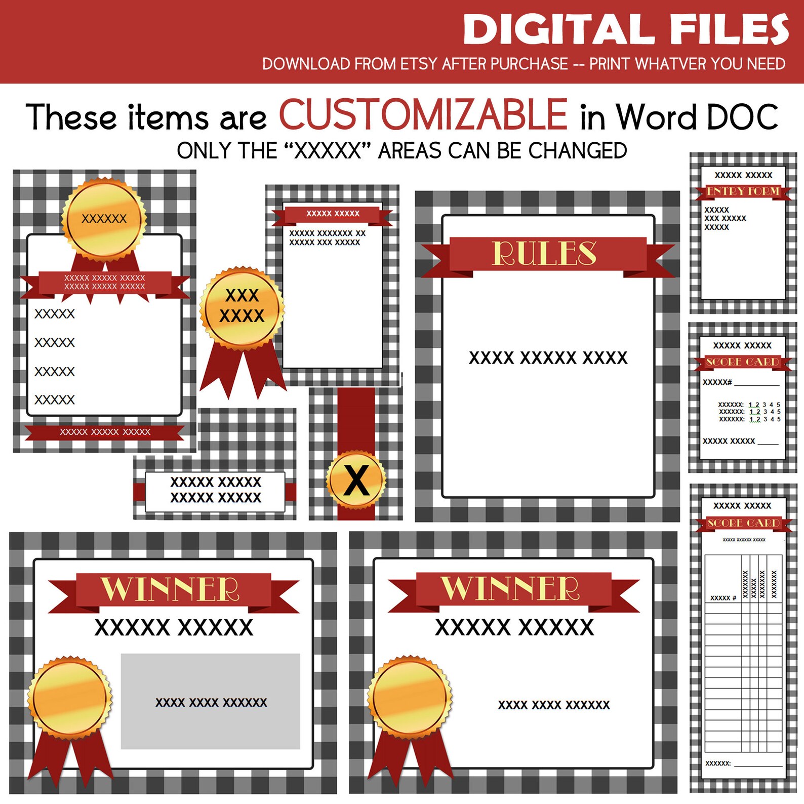 Cook off Party Printables DIGITAL Customizable for Any - Etsy