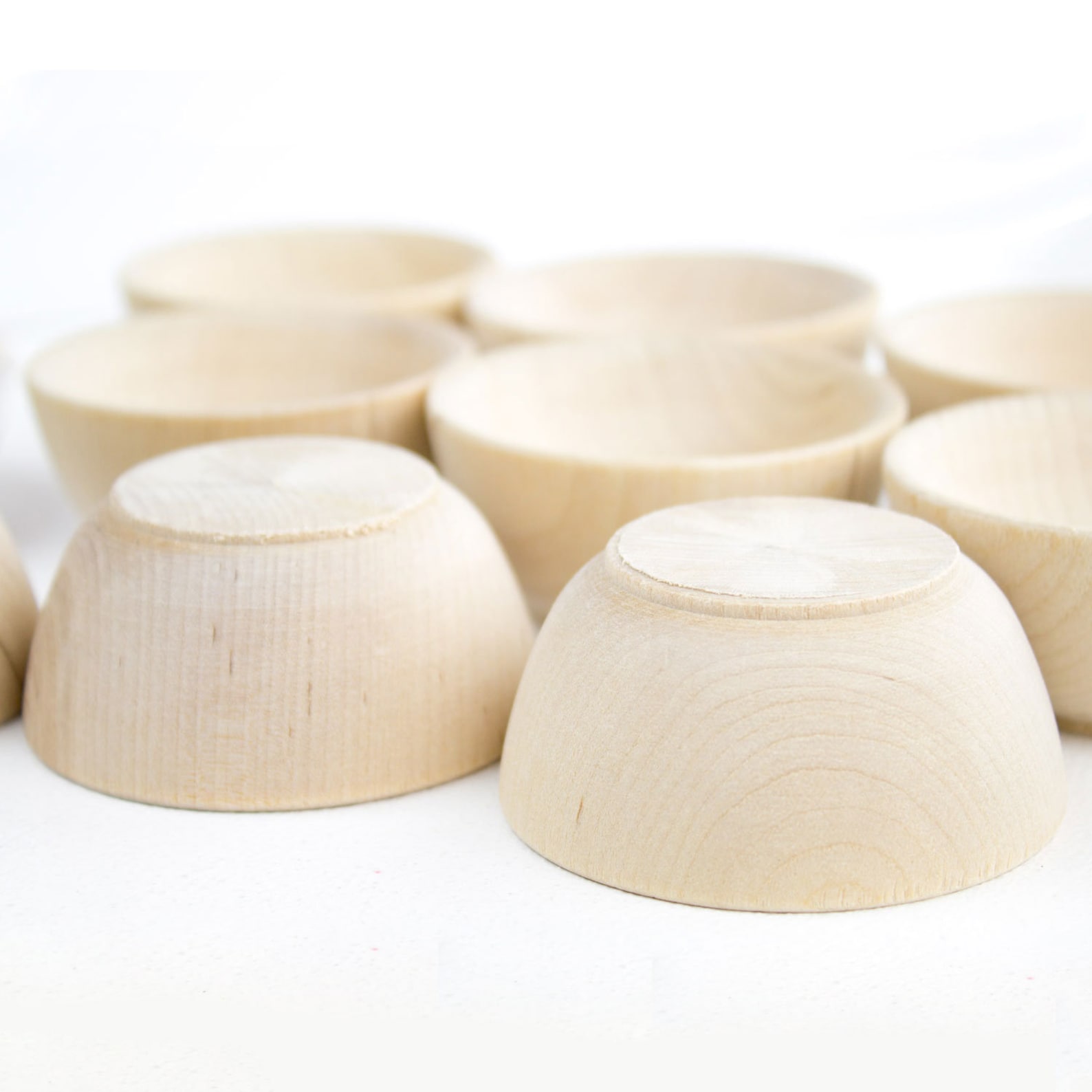 10 Small Wooden Bowls Round Wood Bowl Pinch Pot Pinch Bowl Ring Bowl ...