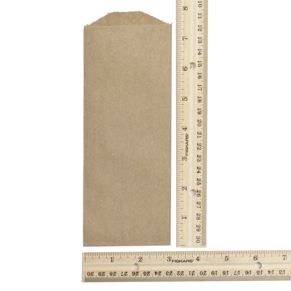 Natural Kraft Paper Silverware Bags Blank Flat 3 X | Etsy