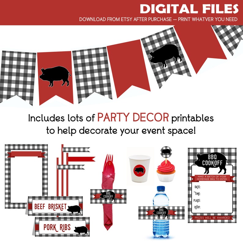 BBQ Cook off Competition Printables - DIGITAL - Invitation, Voting ...