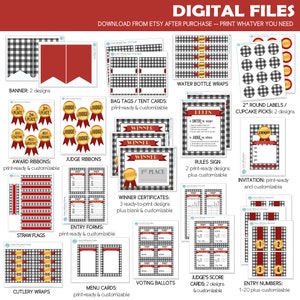 Cook off Party Printables - DIGITAL - Customizable for Any Cookoff ...