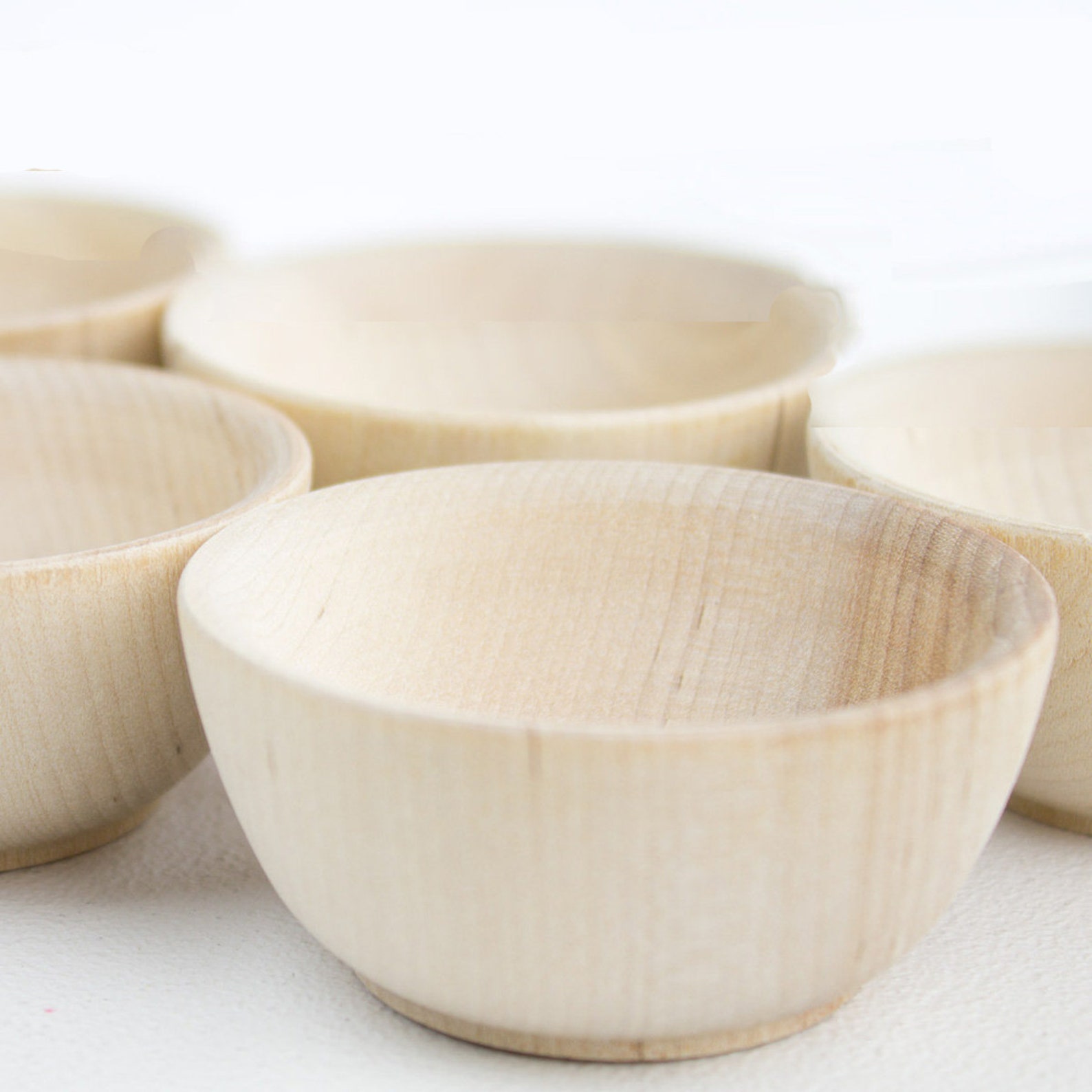 5 Small Wooden Bowls Round Wood Bowl Pinch Pot Pinch Bowl Salt Cellar ...