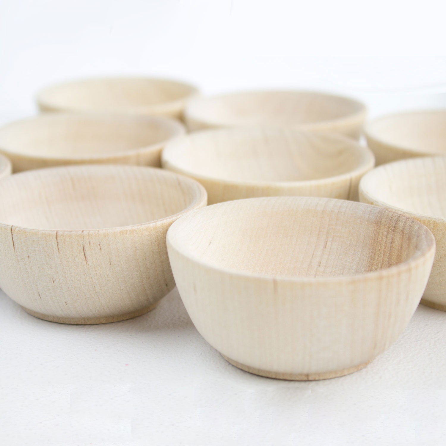 100 Small Wooden Bowls - Round Wood Bowl - Pinch Pot - Pinch Bowl ...