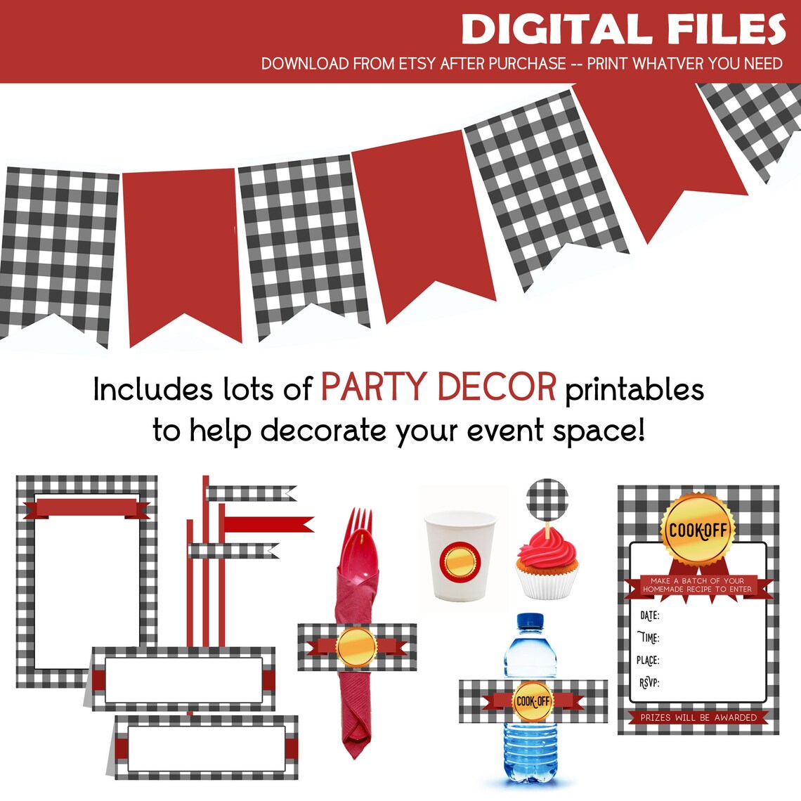 Cook off Party Printables DIGITAL Customizable for Any - Etsy