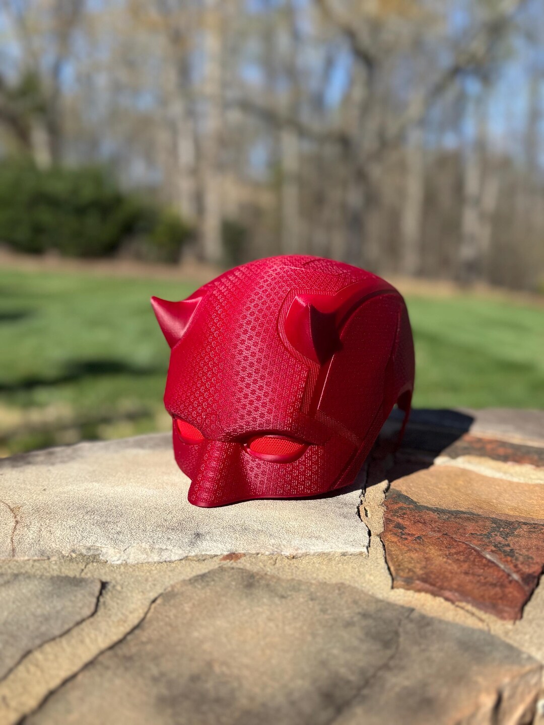 Daredevil Born Again Helmet Cowl Mask 3D Print Raw Textured From Marvel Show Daredevil Born ...