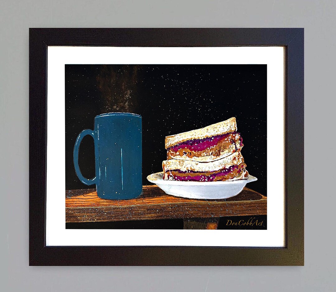 Original Watercolor Painting, Peanut Butter and Jelly Sandwich, NOT A ...
