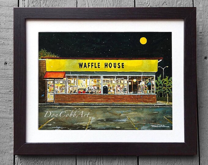Waffle House Print 8 X 12 Signed Print on Enhanced Matte With 1 Border ...