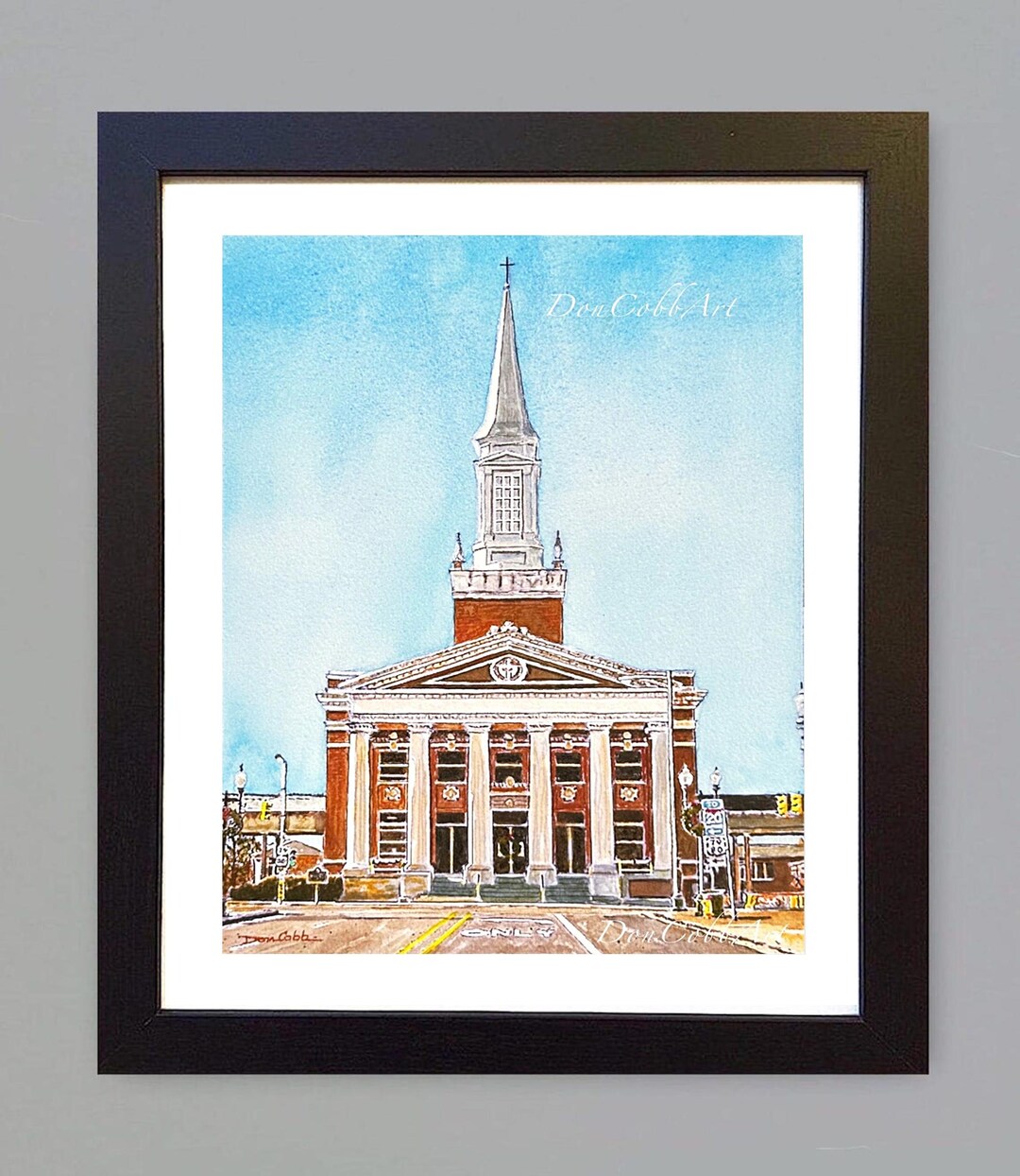 First Methodist Church Art, Shreveport, Original Watercolor Painting ...