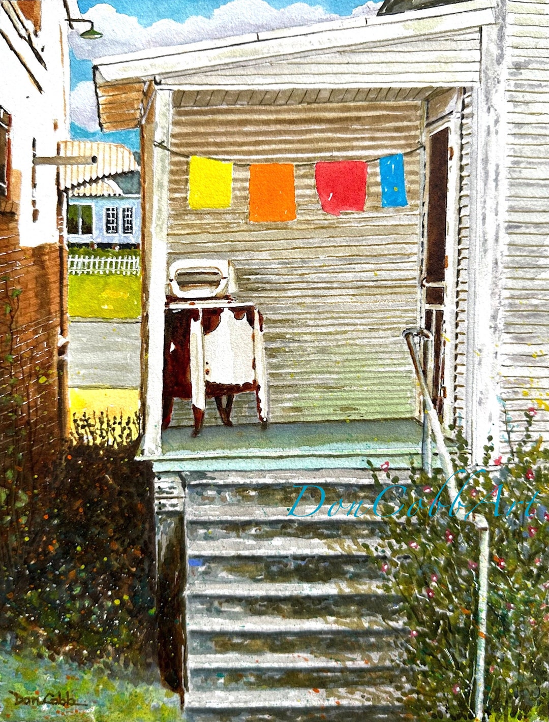 Wringer Antique Washing Machine Art, Clothesline, Laundry, Shotgun ...