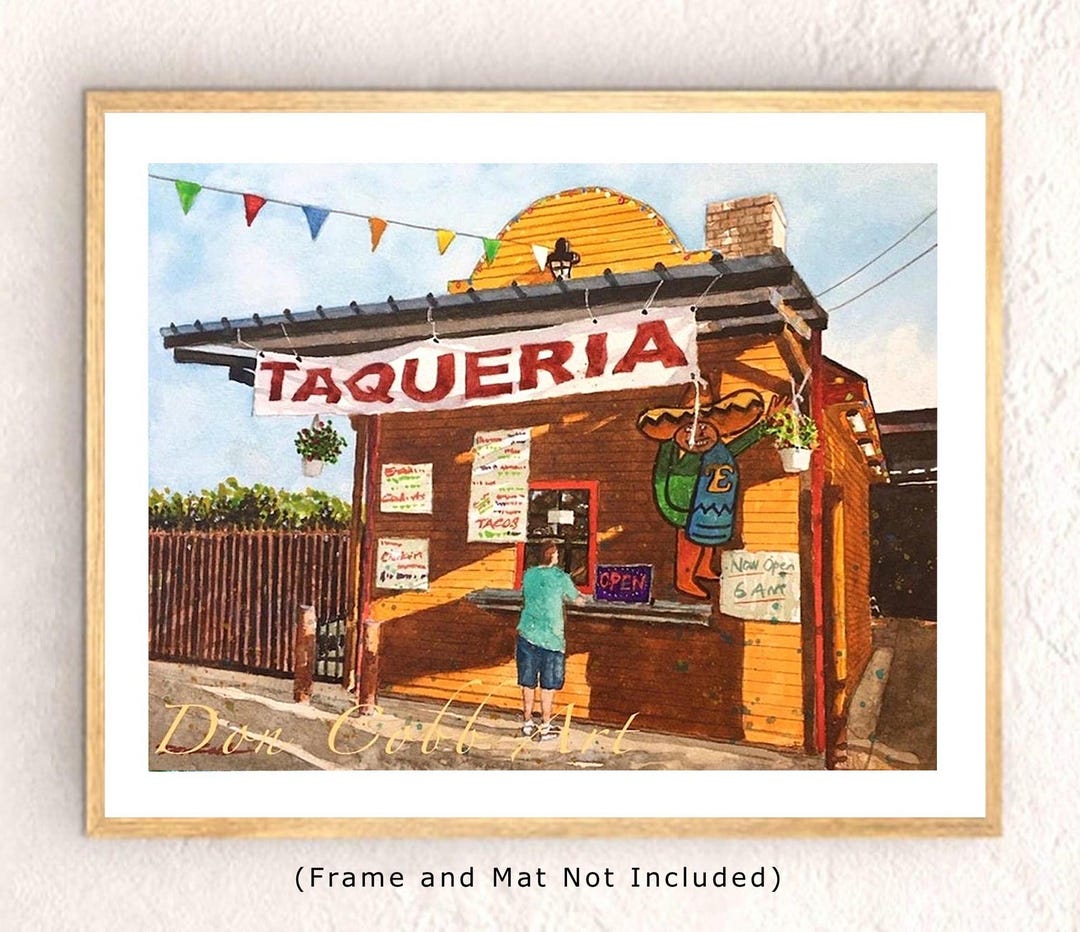 Mexican Taco Stand Art, Taqueria, Signed Art Prints, Framed Prints ...