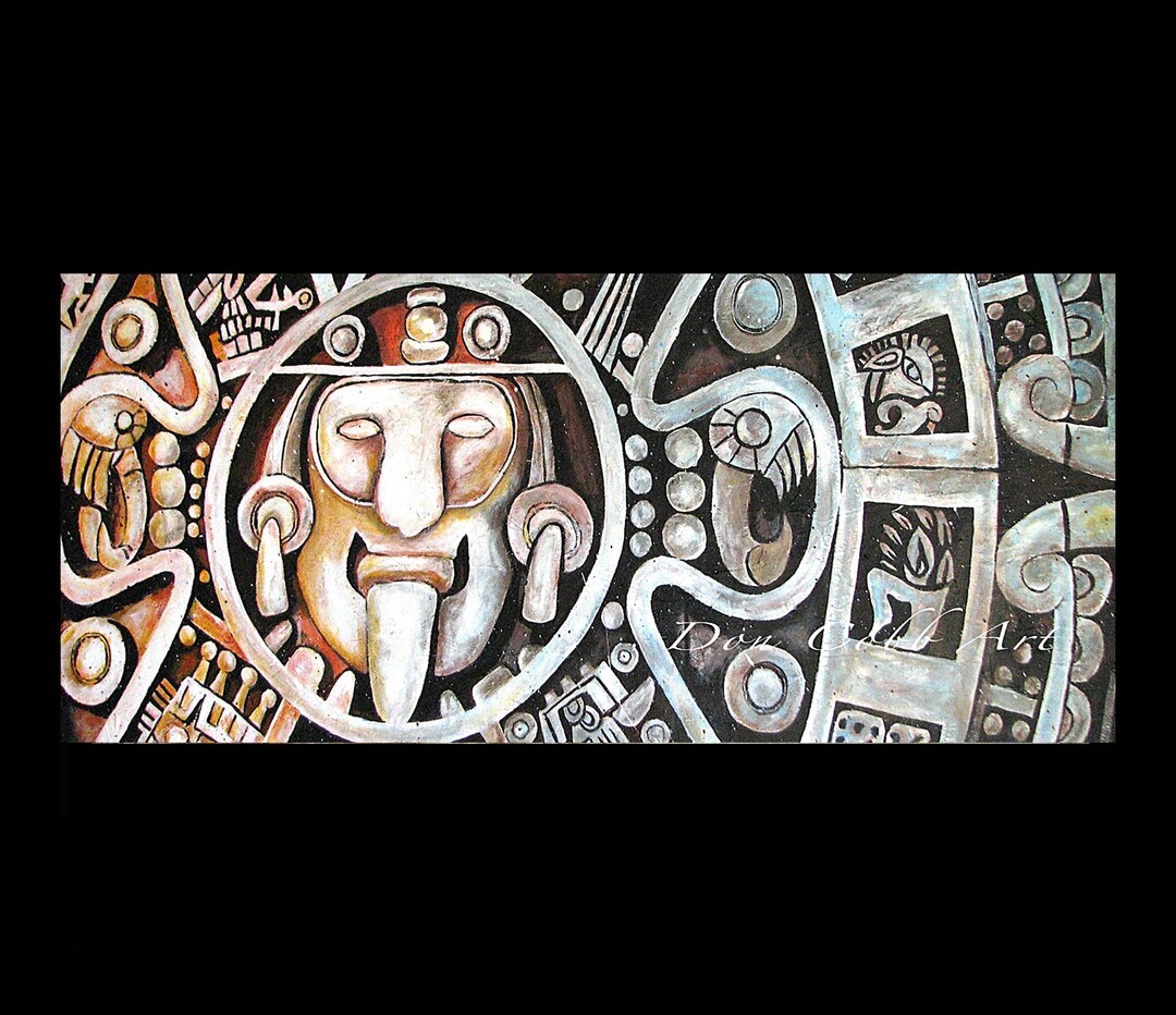 Aztec Calendar Art Print: Signed Doomsday Wall Decor - Etsy
