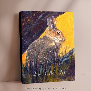 Rabbit Art cottontail Rabbit Art Prints and Canvas - Etsy