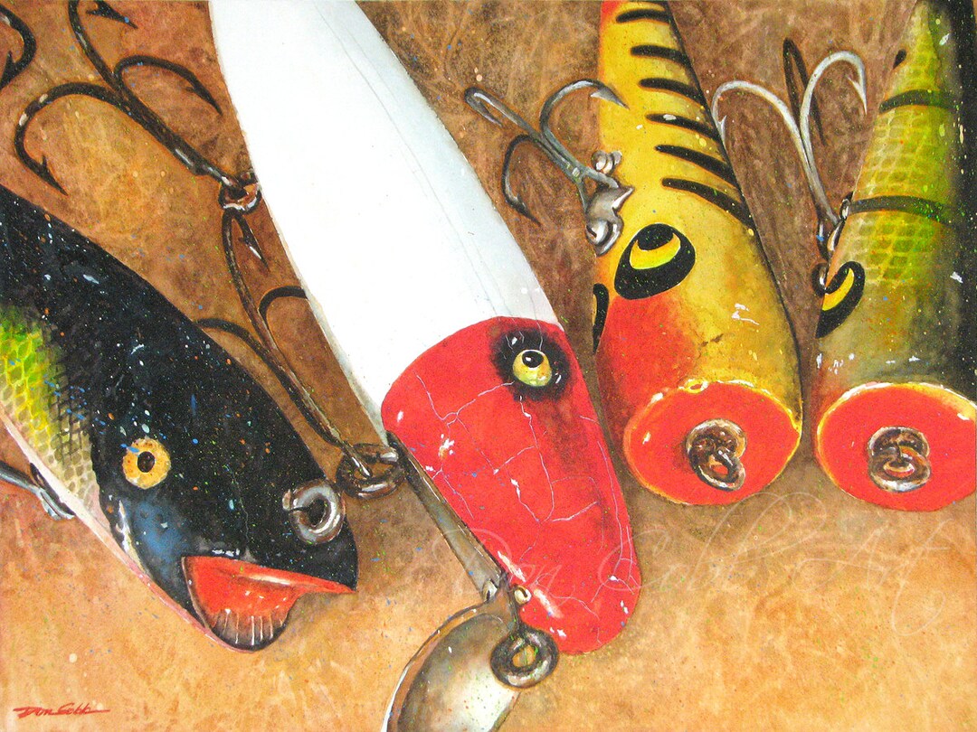 Fishing Lures Art, Gordon's Lures, Art Prints, Framed Prints, Canvas ...