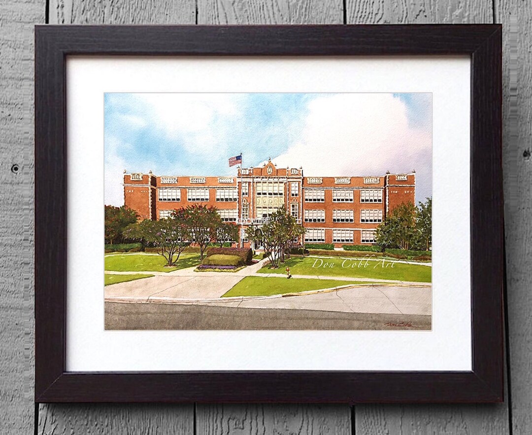 C.E. Byrd High School, Shreveport Art Framed, Matted Signed Art Prints ...