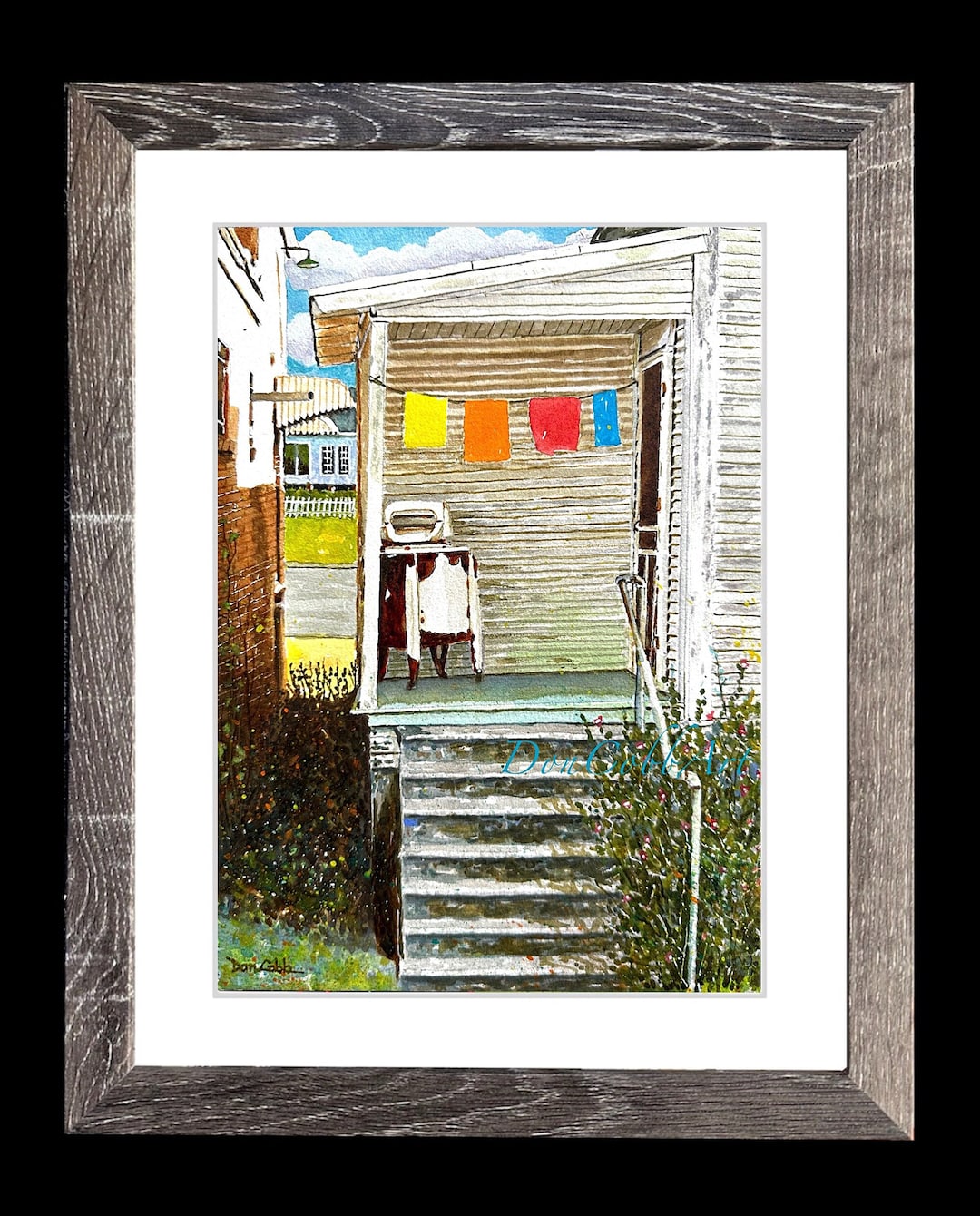 Back Porch Wringer, Washing Machine Art, Original Watercolor Painting ...